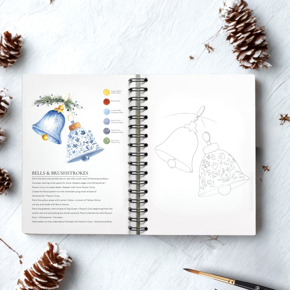 Happy Holidays Watercolor Workbook by Willow Wolfe – Willow Wolfe Inc